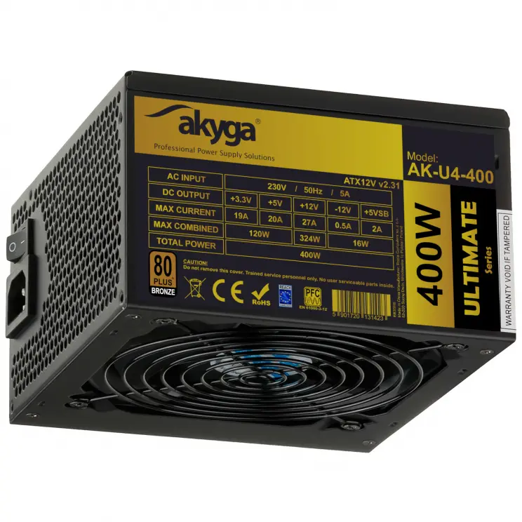 Power Supply ATX AK-U4-400 400W 80+ Bronze
